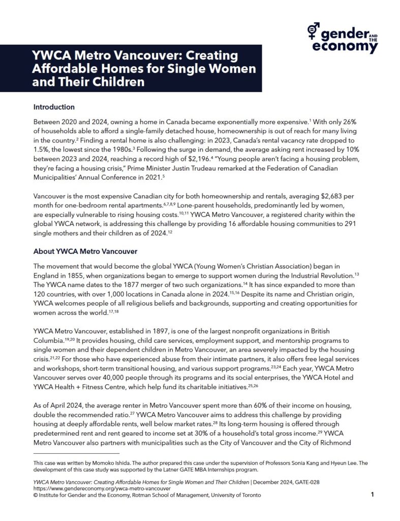 YWCA Metro Vancouver: Creating Affordable Homes for Single Women and ...